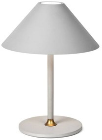 OnaDnes -20% Světle šedá plastová nabíjecí stolní LED lampa Halo Design Hygge 19,5 cm