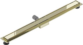 Mexen Flat nerezový sprchový žlab 80 cm (2v1) - vzor M13, zlatá, 1510080-15