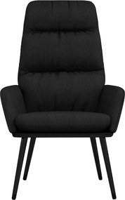 Relaxační křeslo černé textil 341125