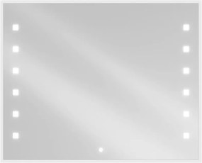 Mexen Ner osvětlené koupelnové zrcadlo 100 x 80 cm, LED 6000K, protizamlžovací - 9809-100-080-611-00