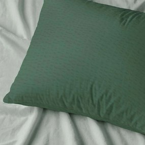 Krepový perkálový povlak na polštář Jednobarevný - zelený Velikost: 40 x 40