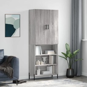 vidaXL Skříň highboard 69,5 x 34 x 180 cm kompozitní dřevo [3196079] Barva: šedá sonoma