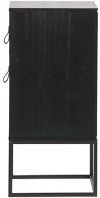 WOOOD Noční stolek ZOLA s dvěmi zásuvky černá 74cm