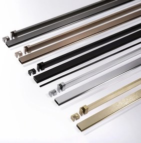 Bezrámová sprchová zástěna REA FLEXI BRUSH COPPER 130 cm, měď kartáčovaná/šedá kouřová - bez vaničky