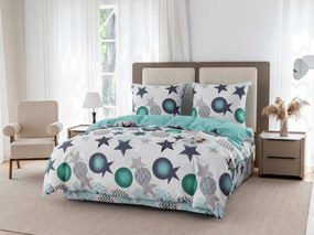 Flanelové povlečení z mikrovlákna MINT STARS barevné Rozměr povlečení: 70 x 90 cm | 140 x 220 cm