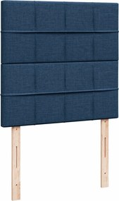 Box spring postel s matrací modrá 90x200 cm textil 3291169