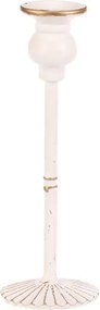 Kovový svícen 24 cm bílý FUP542