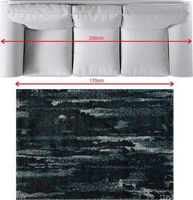 Koberec Softness near black/peacock blue 120x160cm