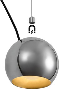 Design hanglamp chroom voor railsysteem 1-fase - Slimline Sara