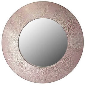 Amadeus Kulaté Zrcadlo ORNELA 50cm Stříbrný craquelet purpurová barva
