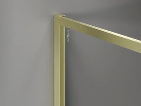 Mexen, Mexen Kioto-XF sprchová stěna s rámem 110 x 202 cm, průhledná 10 mm, broušené zlato - 800-110-104-55-00-X