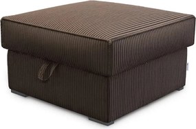 Taburet SMART COSARO XL s úložným prostorem 71x71 cm, tmavě hnědý