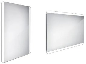 Nimco Zrcadla - Koupelnové podsvícené LED zrcadlo 500 x 700 mm, zaoblené, aluminium ZP 17001