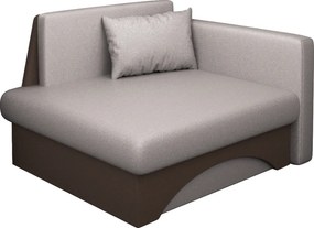 Rozkládací křeslo, béžovošedá Taupe/hnědá, KUBOŠ NEW UNI
