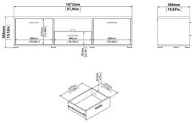Tvilum TV stolek Mabela 403 bílá