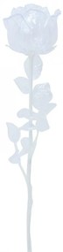 Umělá květina - Růže čirá, křišťálová 81cm, 12ks