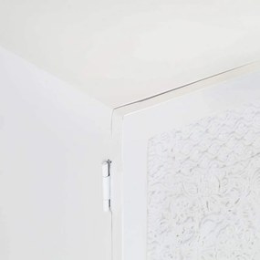 TV stolek bílý 115 x 30 x 46 cm masivní mangovníkové dřevo 323580