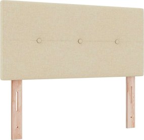 Postel s boxspringem s polštářem Krémová 100 x 200 cm textil 3338900