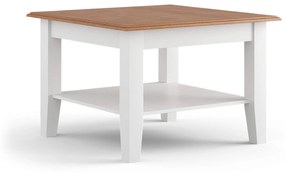 Konferenční stolek malý, borovice, barva bílá - dub, kolekce Belluno Elegante