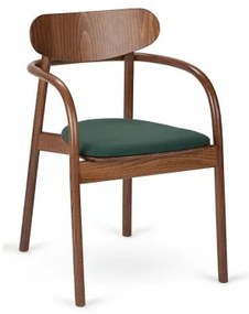 Paged meble contract Dřevěná židle La Benda B-2960 s čalouněným sedákem GALERIE - Moření Paged Collection mořený buk GALERIE - Čalounění Paged  KŮŽE