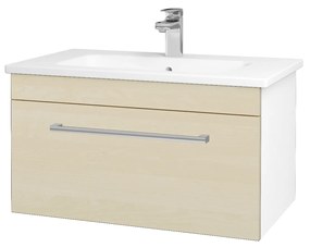 Dřevojas Koupelnová skříň ASTON SZZ 80 Varianta: N01 Bílá lesk / Úchytka T05 / M05 Béžová mat