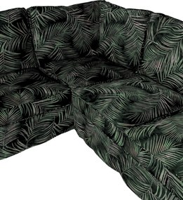 Potah na pohovku IKEA  Ektorp rohová barva zelená látka sametová, vzorované