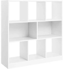 Knihovna, oddělovač místnosti 97,5 x 100 x 30 cm, bílá
