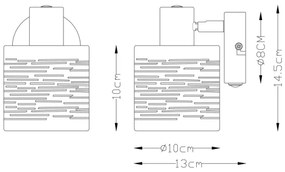 Globo 15342-1 - Nástěnné svítidlo TUNNO 1xE14/15W/230V