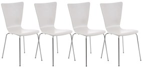 Židle Aaron (SET 4 ks) - Bílá