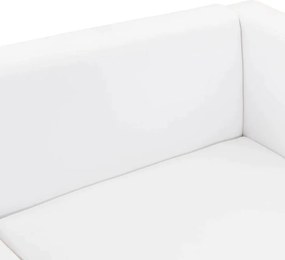 3místná pohovka umělá kůže bílá 242211