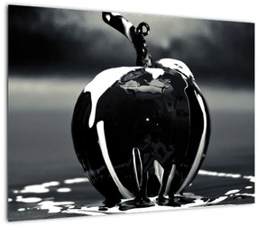 Skleněný obraz černého jablka (70x50 cm)