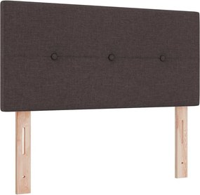 Postel s boxspringem s polštářem Tmavě hnědá 90 x 200 cm textil 3338891