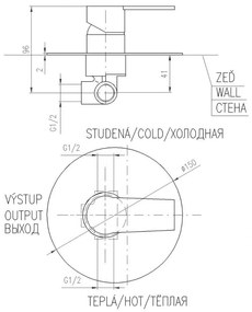 Arttec Vodovodní baterie sprchová vestavěná COLORADO, Barva: chrom CO183L