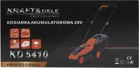 Kraft&Dele Akumulátorová sekačka 20V, 6Ah, 30L, KD5410 KD5410
