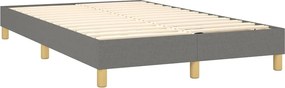 Box spring postel s matrací a LED tmavě šedá 120x200 cm textil 3133622