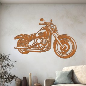 dřevo života Dřevěný obraz motorky Chopper Zvolte rozměr (cm): 80x51, Zvolte barvu dekoru: Třešeň