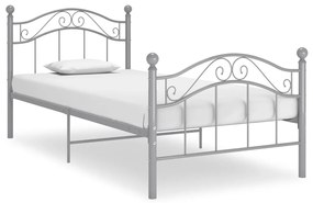 Rám postele šedý kov 100 x 200 cm,  324993