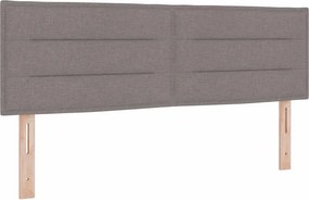 Postel s boxspringem s čelo Taupe 140 x 200 cm textil 3340154