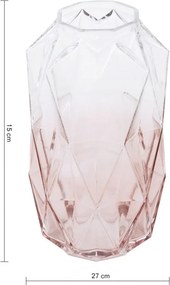 Růžová skleněná váza (výška 28 cm) Brice – Premier Housewares