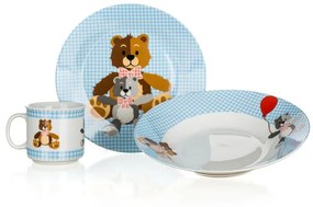 Dětská jídelní sada Medvídci 3 ks modrá, BANQUET