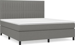 Box spring postel s matrací tmavě šedá 180x200 cm textil 3141954