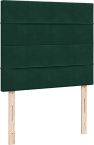 Box spring postel s matrací tmavě zelená 120x190 cm samet 3292289