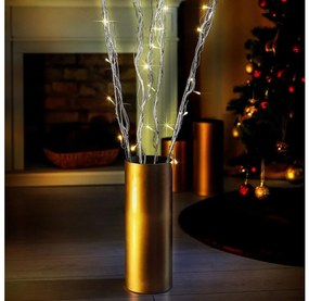 FK technics | LED Vánoční dekorace 40xLED/3xAA stříbrná | FK0229
