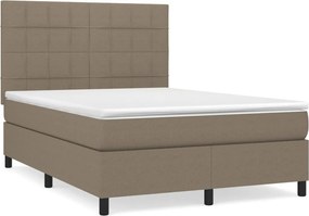 Box spring postel s matrací taupe 140x200 cm textil 3141781