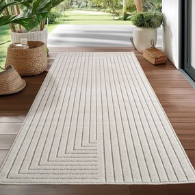 Ayyildiz, Běhoun Nova 1202 cream - na ven i na doma, 80x250, bílá, chodba / předsíň