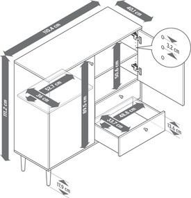 Tchibo - Vysoká skříňka Bekeson - barva: černá