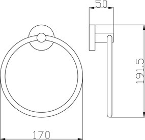 Slezák - RAV Kruh na ručníky COLORADO - , Stará mosaz (Bronz)