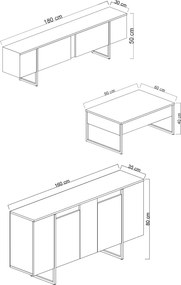 Sada nábytku do obývacího pokoje Luxe - výběr z 6 provedení