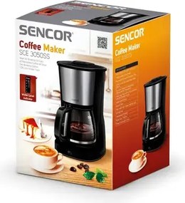 SENCOR SCE 3050SS stříbrná / Kávovar na překapávanou kávu / 1000W / 1.