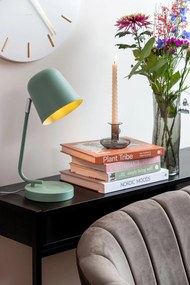 Kovová stolní lampa ENCANTAR, výška 38,5 cm, zelená
